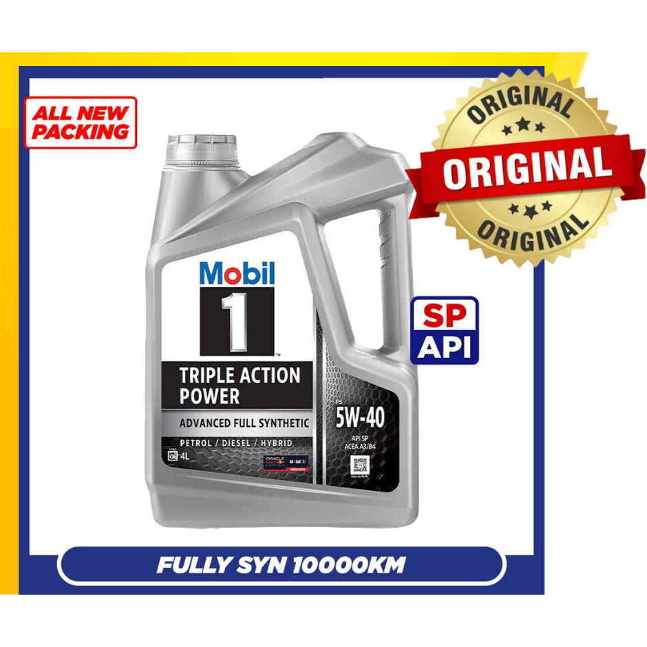 Mobil 1 Advance Triple Action Power 5W40 SP Fully Synthetic (4L) Engine Oil 5W-40(ALL NEW ...