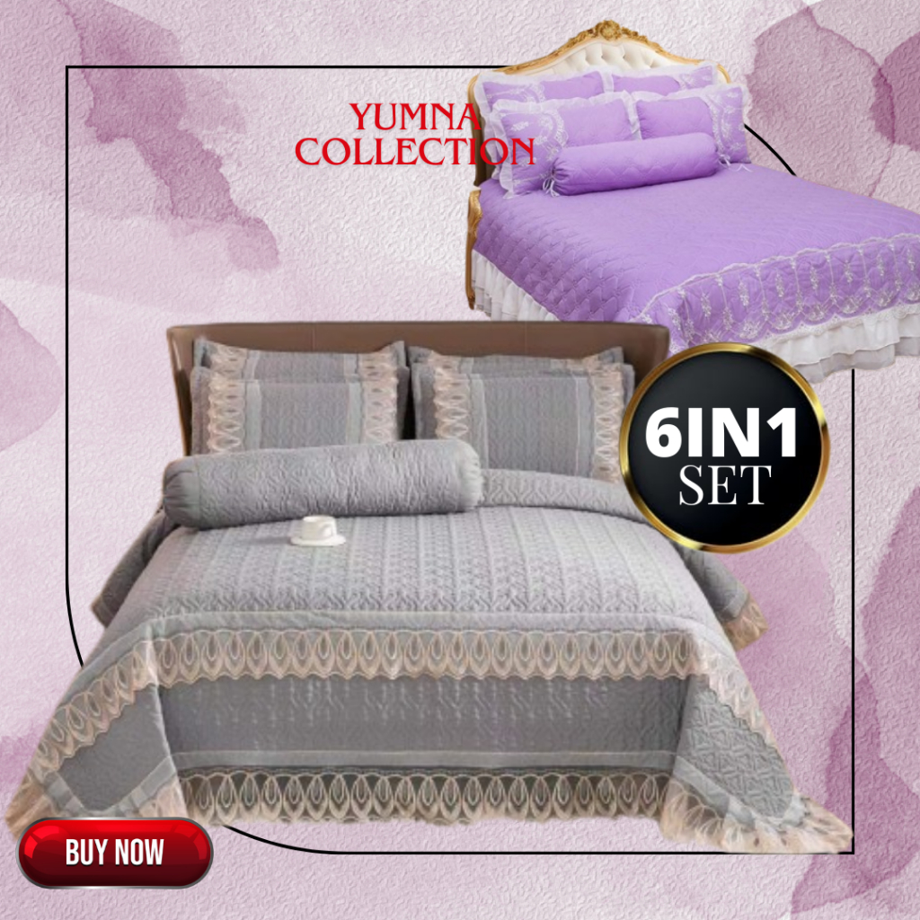 Bedsheet wedding! CADAR PENGANTIN PATCHWORK ROPOL 6 IN 1 KAIN COTTON ...