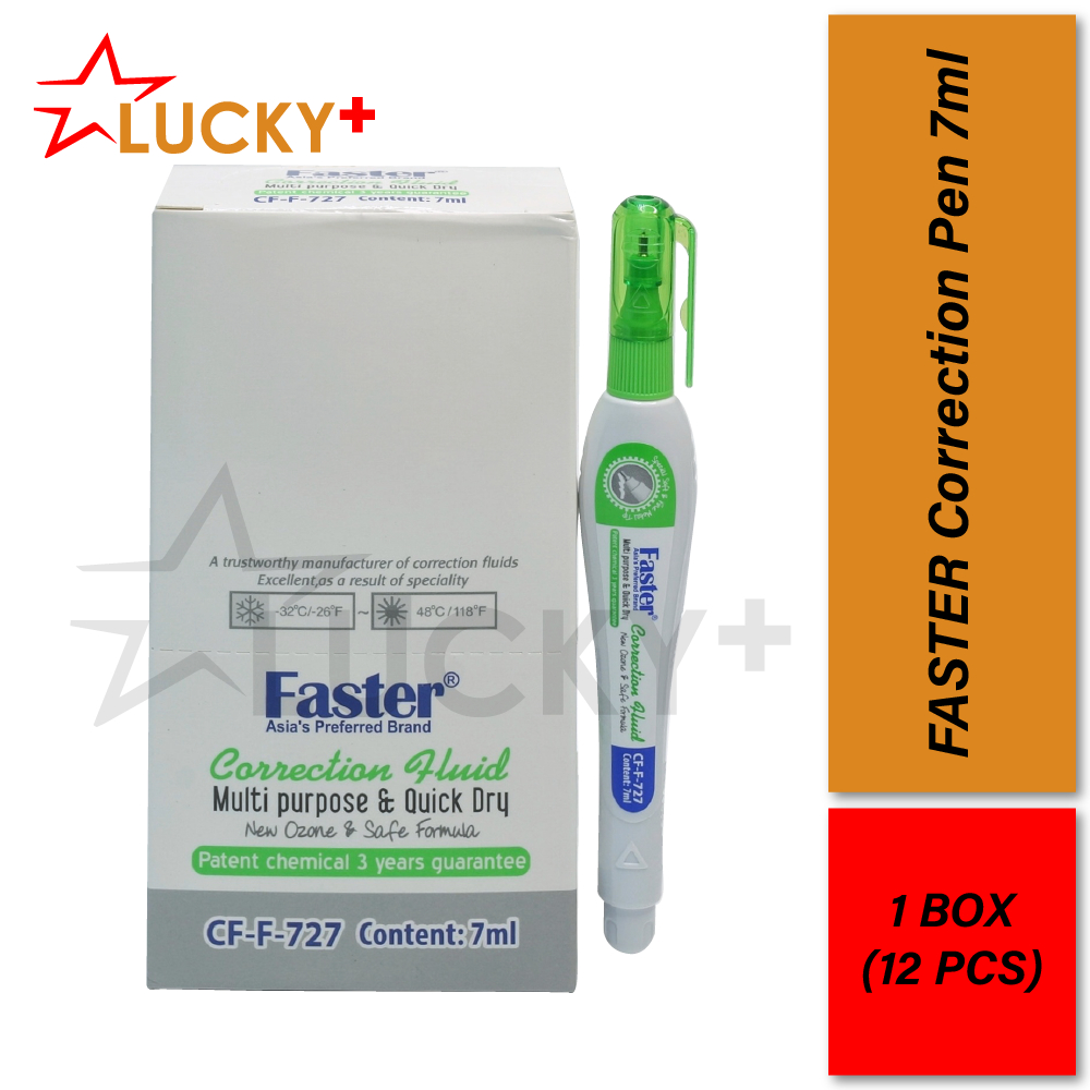 Faster Correction Pen 7ml (1box / 12'pcs) CFF727 / Liquid Paper ...