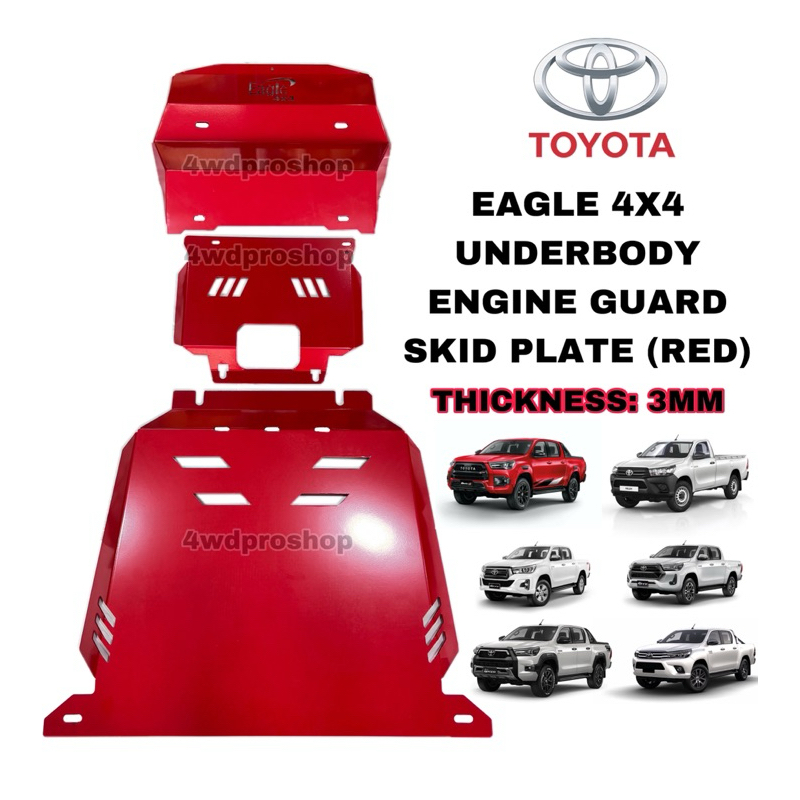 4x4 UNDERBODY ENGINE GUARD SKID PLATE HILUX REVO ROCCO ROGUE GR SPORT ...