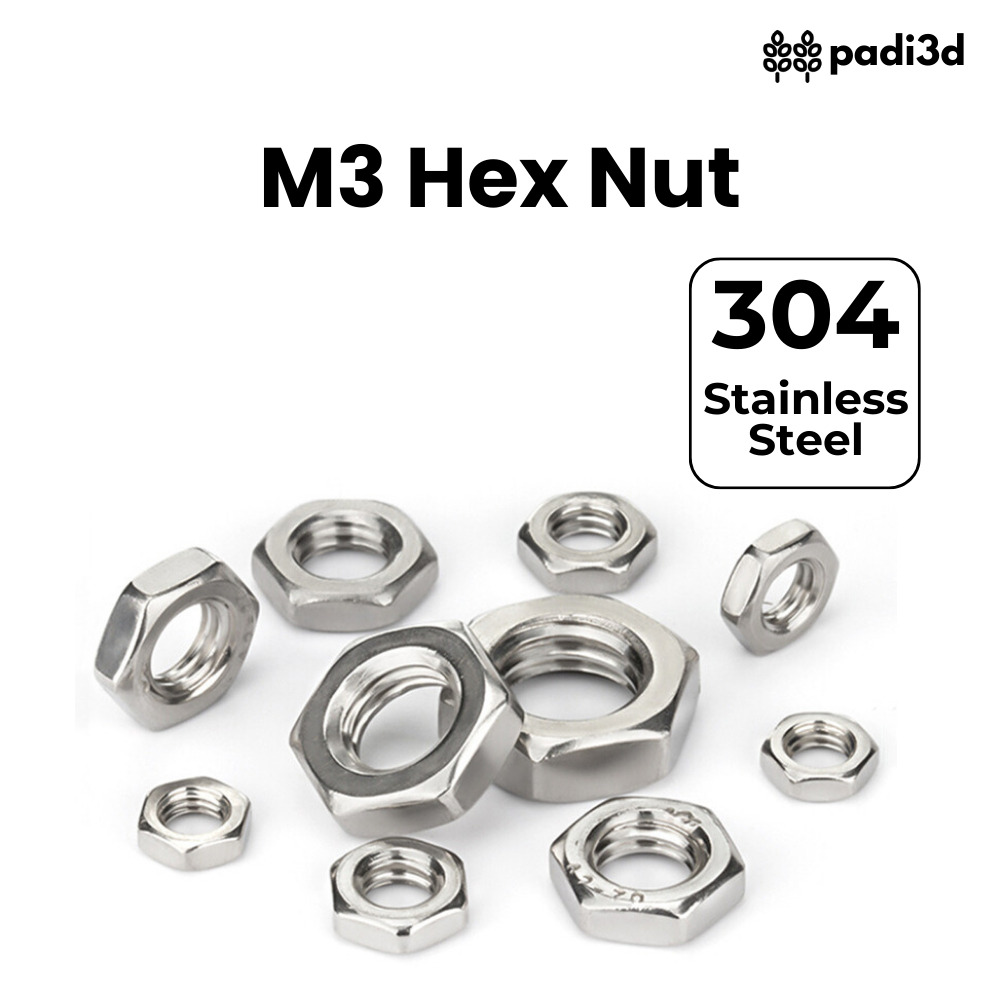 M3 Hex Nut 304 Stainless Steel Hexagon Nut | Shopee Malaysia