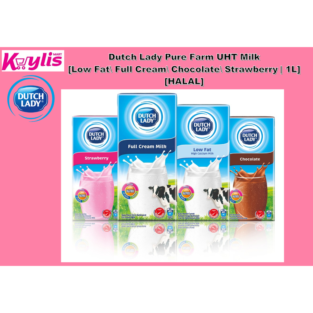 Dutch Lady Pure Farm UHT Milk [Low Fat\ Full Cream\ Chocolate ...
