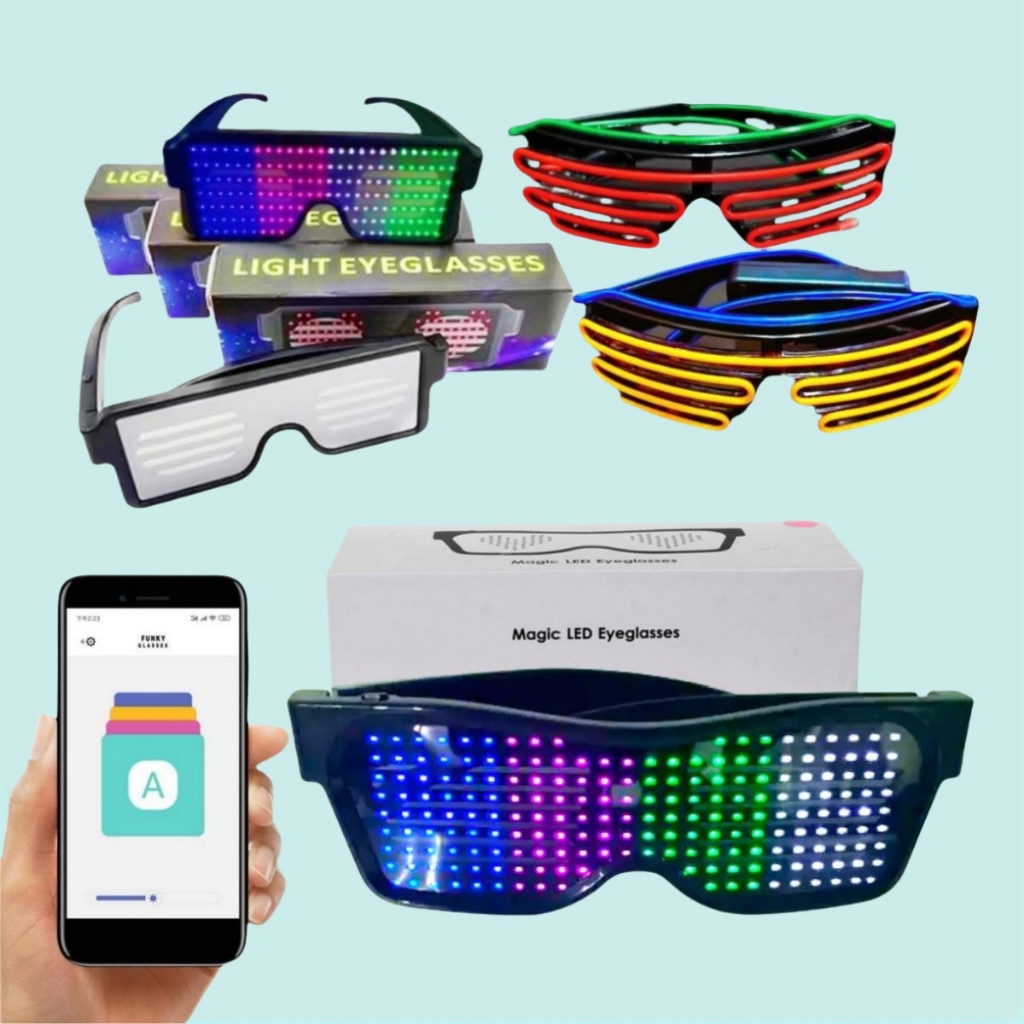 [KEDAH] LED Glasses Bluetooth Customize Light Up Glasses Cermin Mata ...