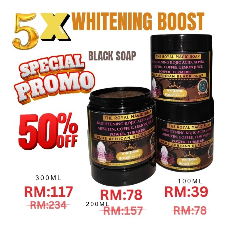 Original The Royal Magic Soap African Black Soap 5X Whitening ...