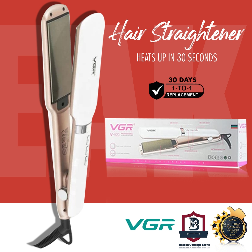 VGR V-520 Professional Hair Straightener Led Display 42mm Wide Plate ...