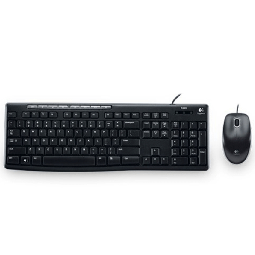 Logitech Mk200 Usb Media Keyboard And Mouse Combo Plug And Play Wired