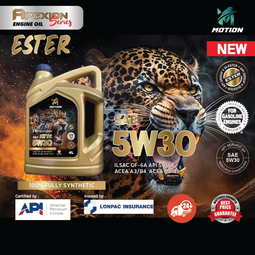 MOTION Ester Apexion API SP Fully-Synthetic Engine Oil (4L/5W30 ...
