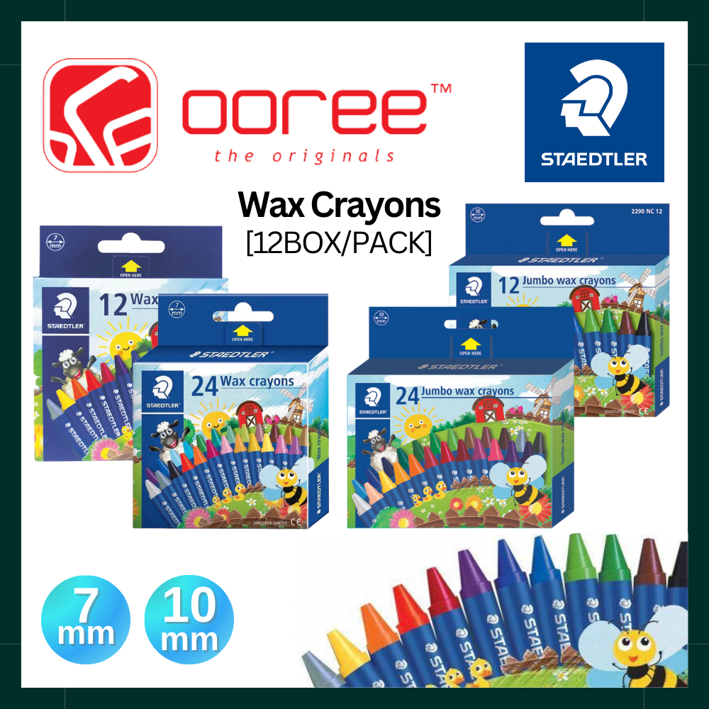 [12BOX/PACK] STAEDTLER NORIS CLUB 12 COLOURS 24 COLOURS 7MM 10MM JUMBO ...