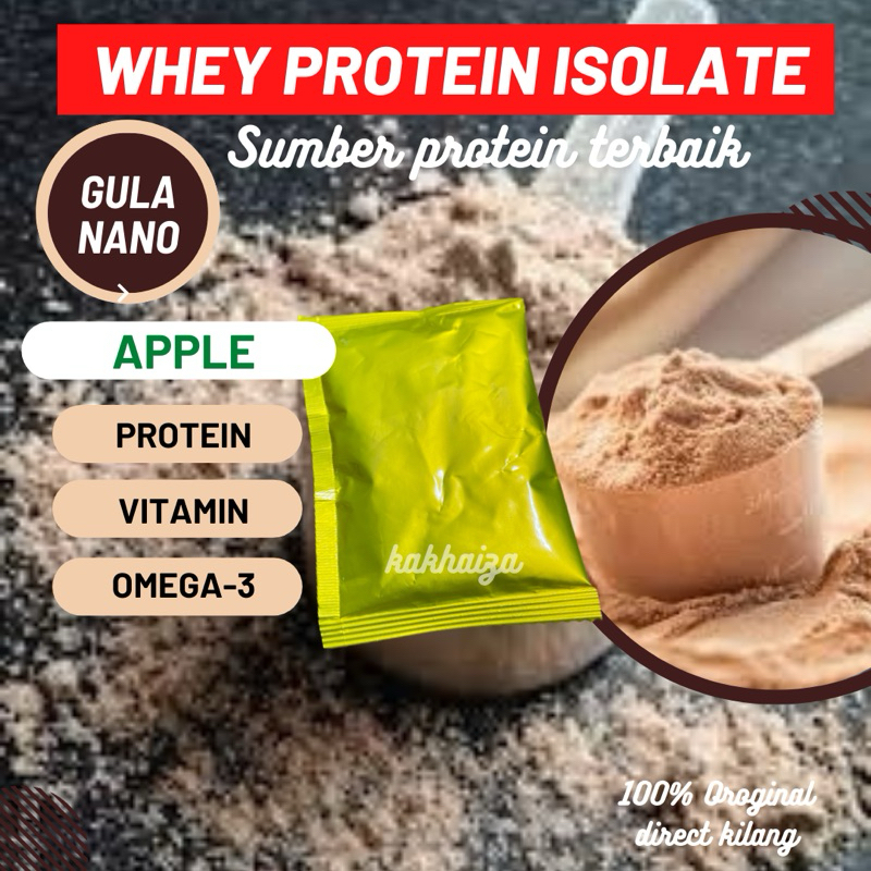 SUSU B1NA BADAN / WHEY PROTEIN ISOLATE APPLE DIRECT KILANG | Shopee ...