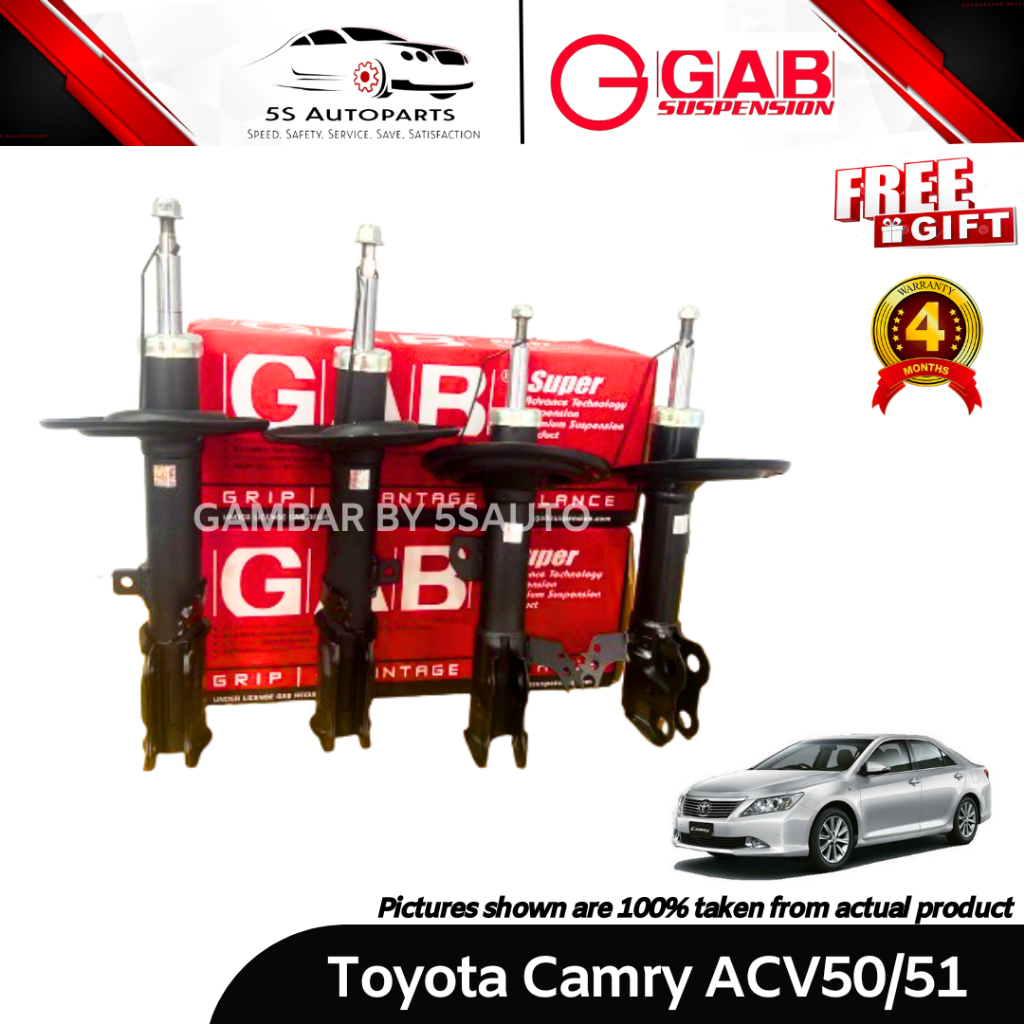 GAB Camry ACV50/AVV50/ASV50/51 Front (Depan), Rear (Belakang) Gas Shock ...