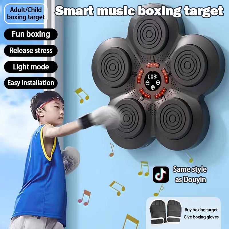 Smart Bluetooth Music Boxing Machine Wall Boxing Target LED Lighted USB ...