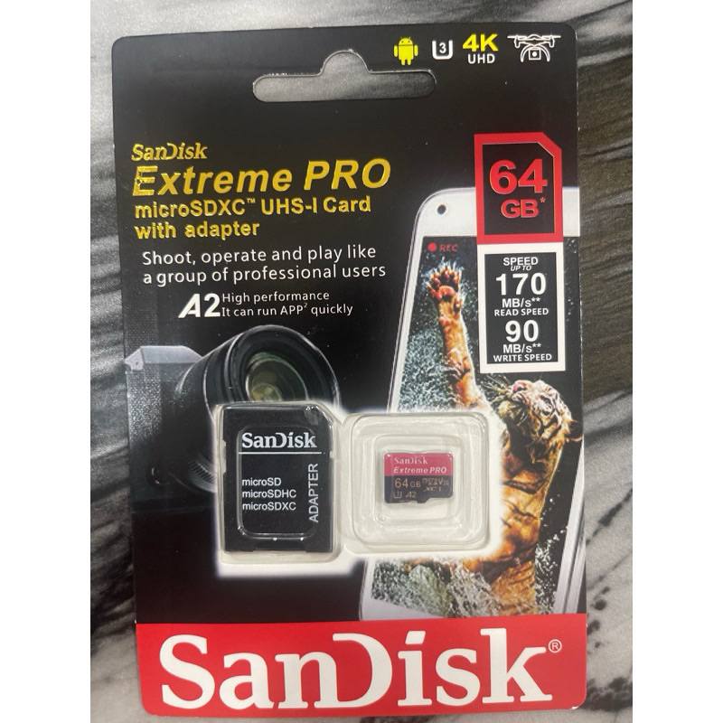 64GB Sandisk Extreme Pro DSLR SDXC UHS-I 170MB/s 64GB 128GB 256GB SD Memory Card | Shopee Malaysia