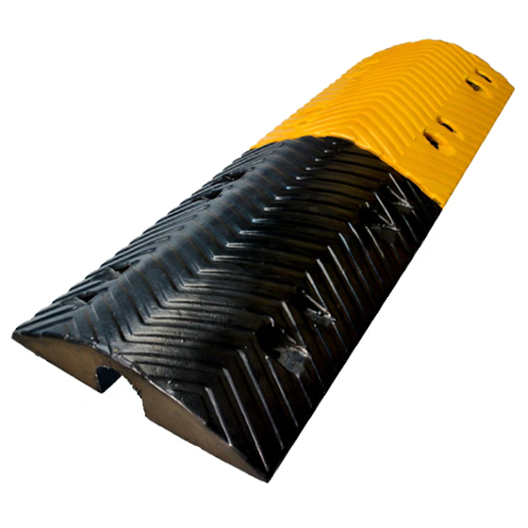 1M HEAVY DUTY RUBBER SPEED HUMP WITH CABLE PROTECTOR (YELLOW/BLACK ...