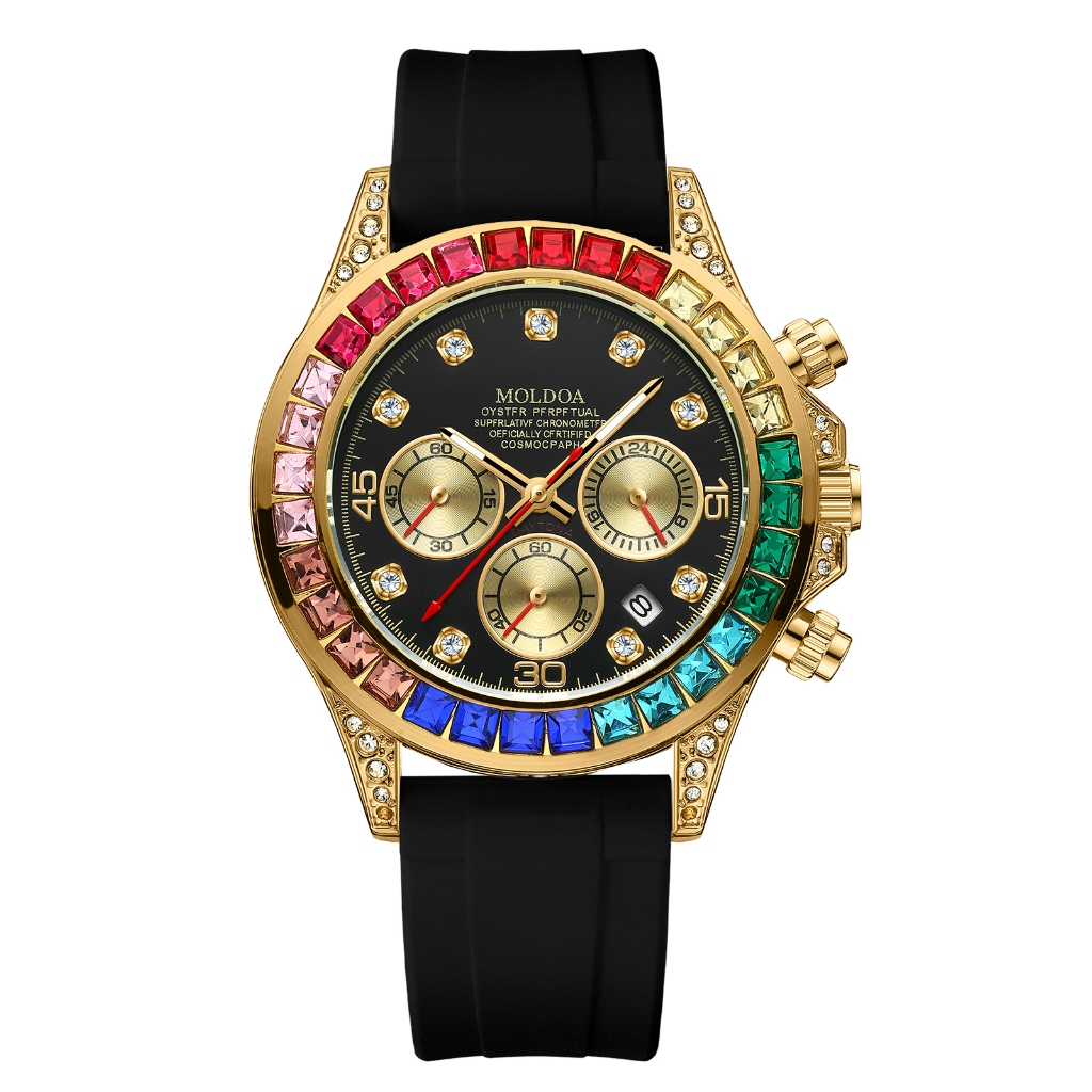 CR RAINBOW MOLDOA Jam Tangan Lelaki Original Waterproof Stainless Steel ...
