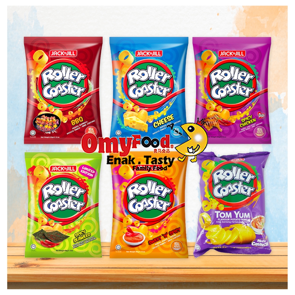 60g Big Pack Jack' n Jill Roller Coaster Potato Ring Snack [BBQ/Cheese ...