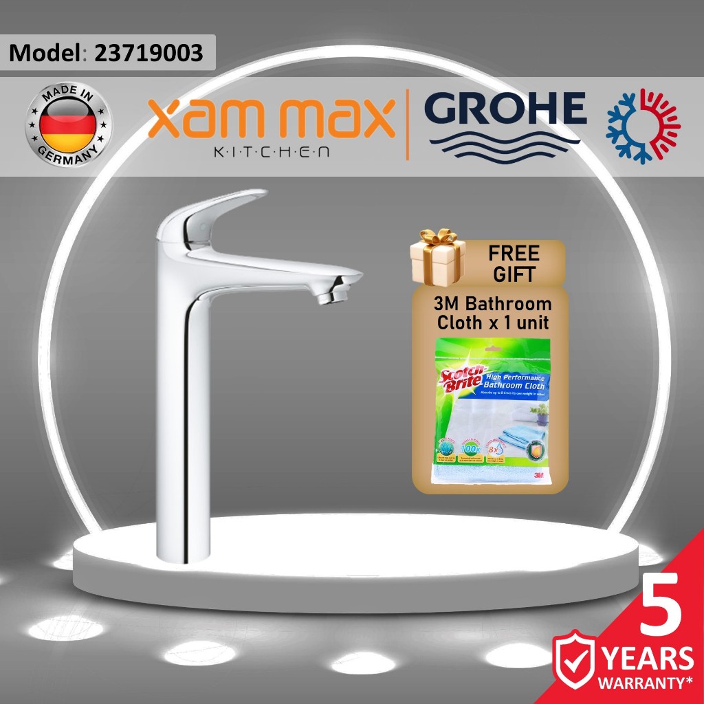 Grohe 23719003 Eurostyle Solid OHM Basin Smooth Body XL-Size | Mixer ...