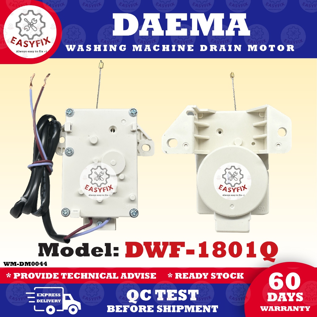 DWF-1801Q DAEMA WASHING MACHINE DRAIN MOTOR (MOTOR BUANG AIR) DWF-1801 ...