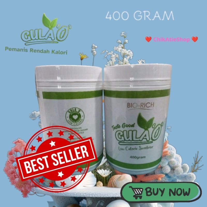 (BIO-RICH)GULA O 400GRAM(PEMANIS GULA RENDAH KALORI) | Shopee Malaysia