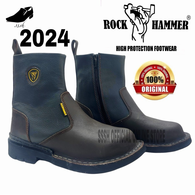 ORIGINAL 2024 NEW DESIGN ROCK HAMMER FULL LEATHER SAFETY SHOE/BOOT MID ...