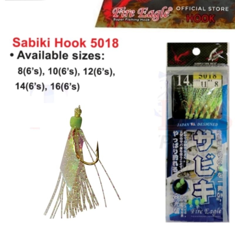 Mata kail Apollo Fire Eagle Sabiki Hook 5018 Fishing Hook Mata Kail ...