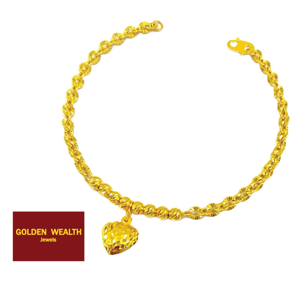 👍Gelang Tangan Fesyen Polo leser 1-3gm Emas 916 黃金太阳花手链 | Shopee Malaysia