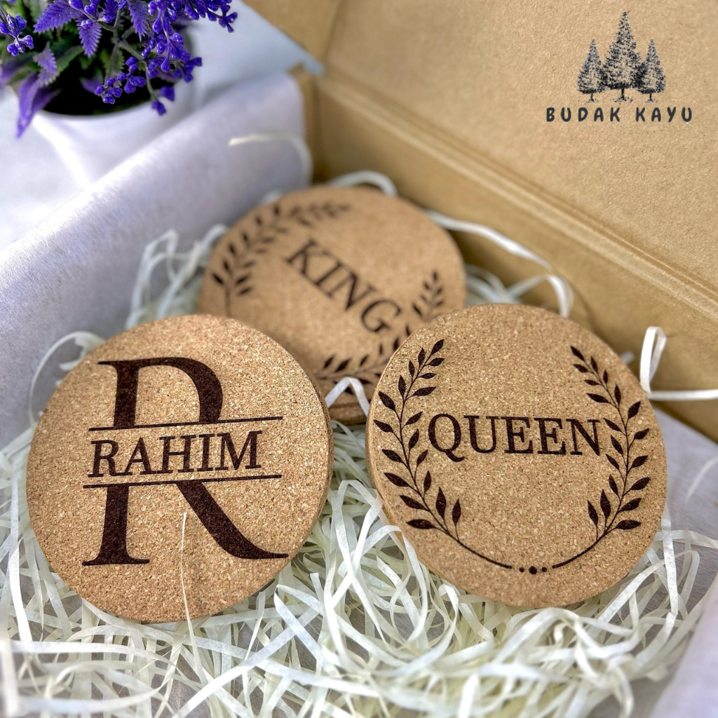 Custom Coaster Personalized Laser Engraved Coaster Glossy Wooden, SHIP ...