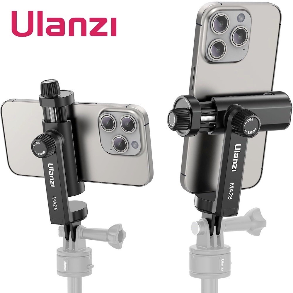 Ulanzi MA28 360° Rotation Phone Holder Clip GoPro Action Camera Adapter ...