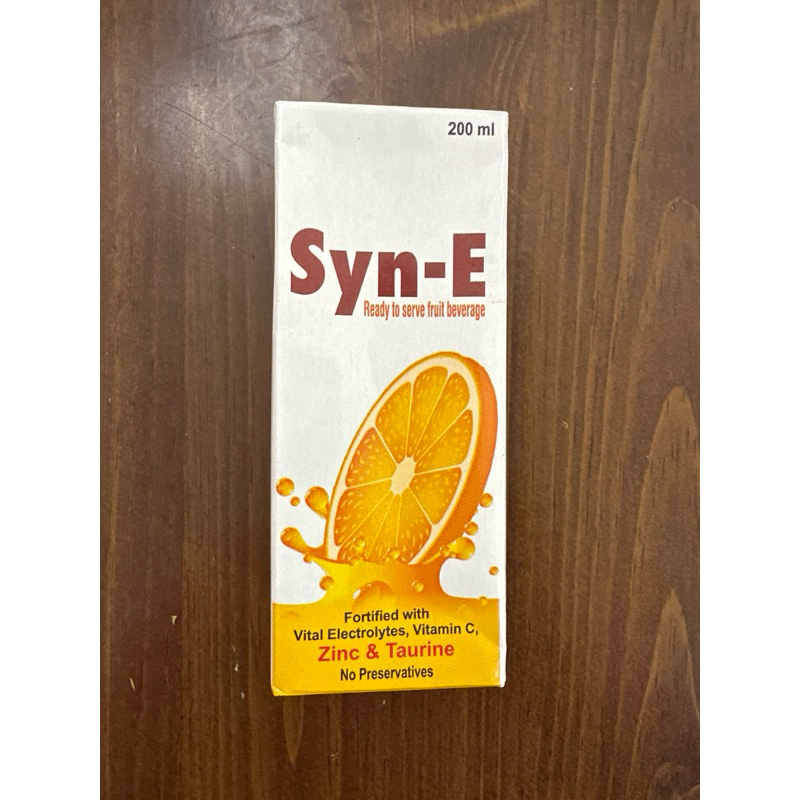 Syn E ORS Ready to serve fruit beverage 200ml x 60 units (Exp:12/2025 ...