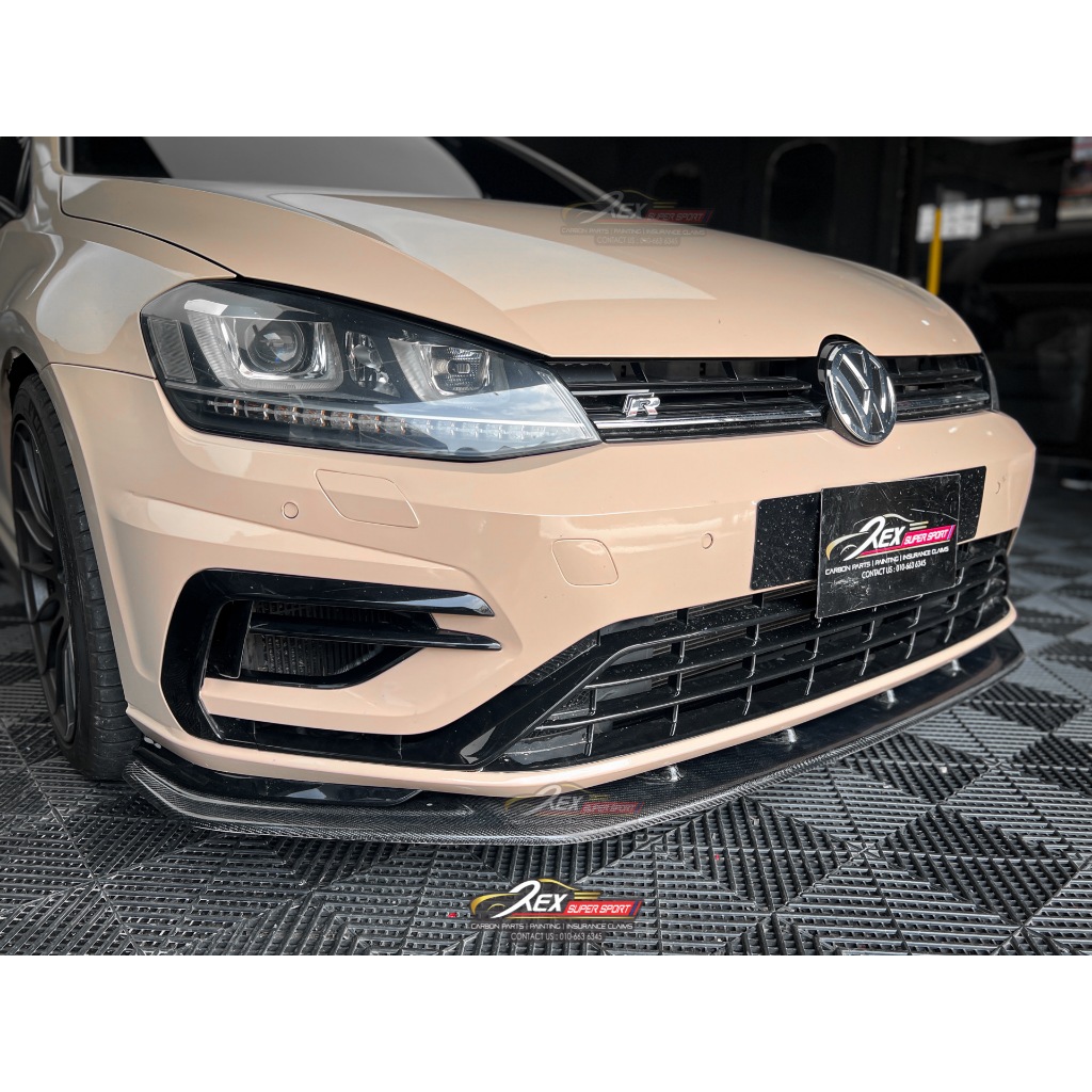 VW Volkswagen Golf MK7.5 R Front Lip Max V1 Carbon Fiber | Shopee Malaysia