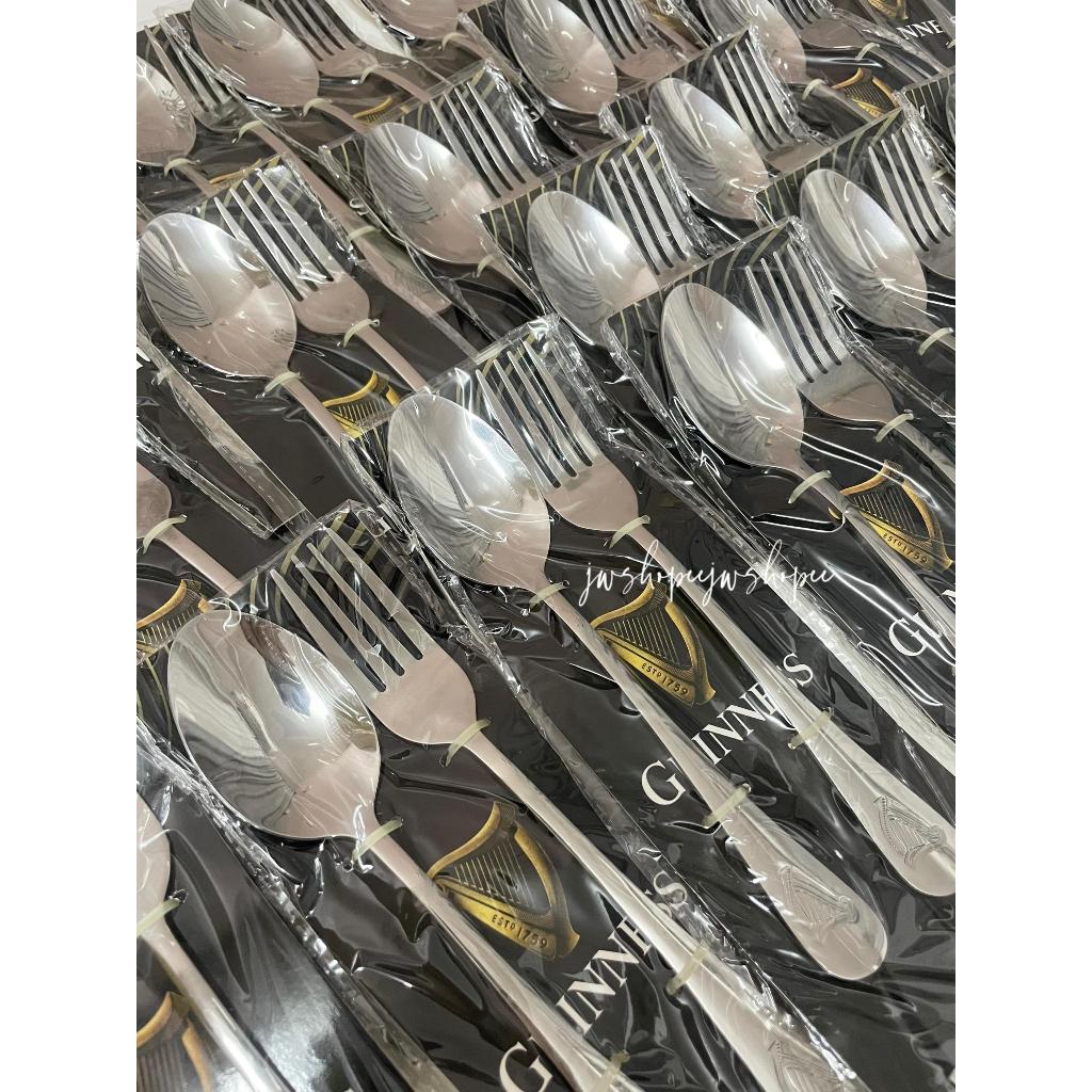 Authentic Guinness Stainless Steel Spoon and Fork Cutlery Set Limited ...