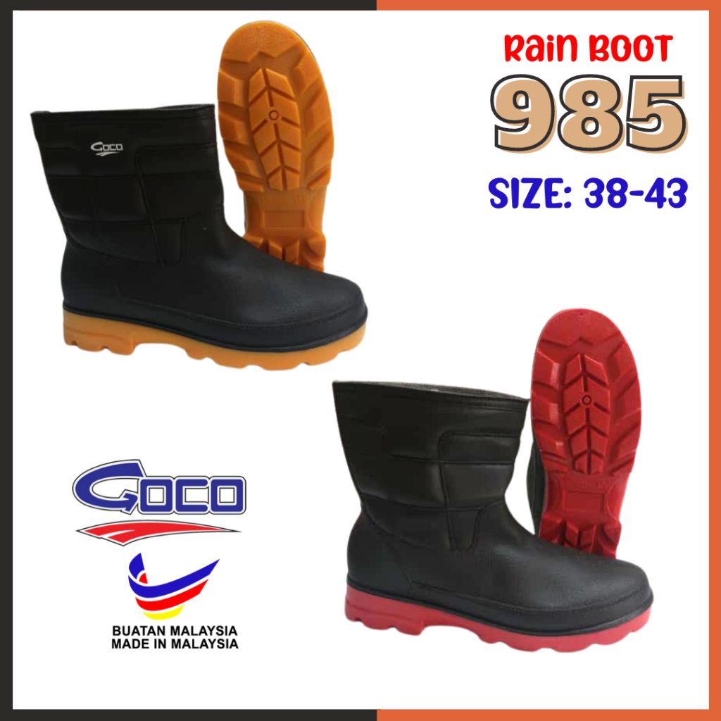 [ READY STCOK ] 985 Goco Rain Boots | Safety Rubber Boots | Kasut Air ...