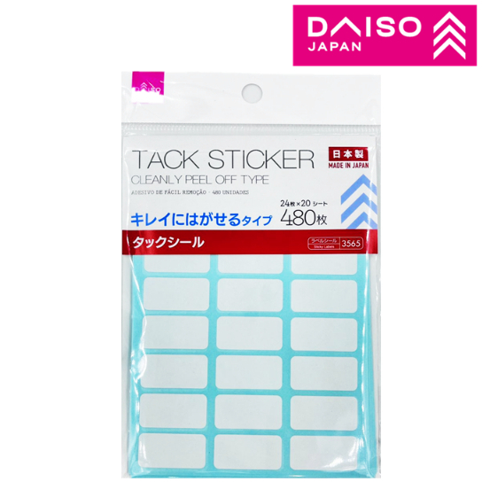 DAISO NO 3565 TACK STICKER 480 PCS (cleanly peel off type) | Shopee ...