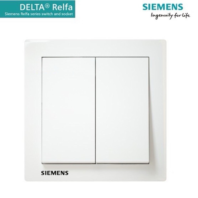 SIEMENS DELTA® Relfa SERIES 2 GANG 1 WAY SWITCH | Shopee Malaysia