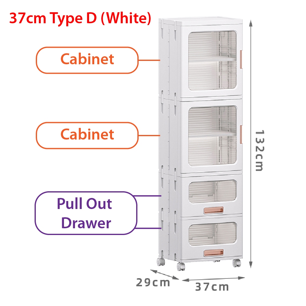 [1-4 Tiers] Little Carpenterr Stackable Storage Box Rack Organizer ...