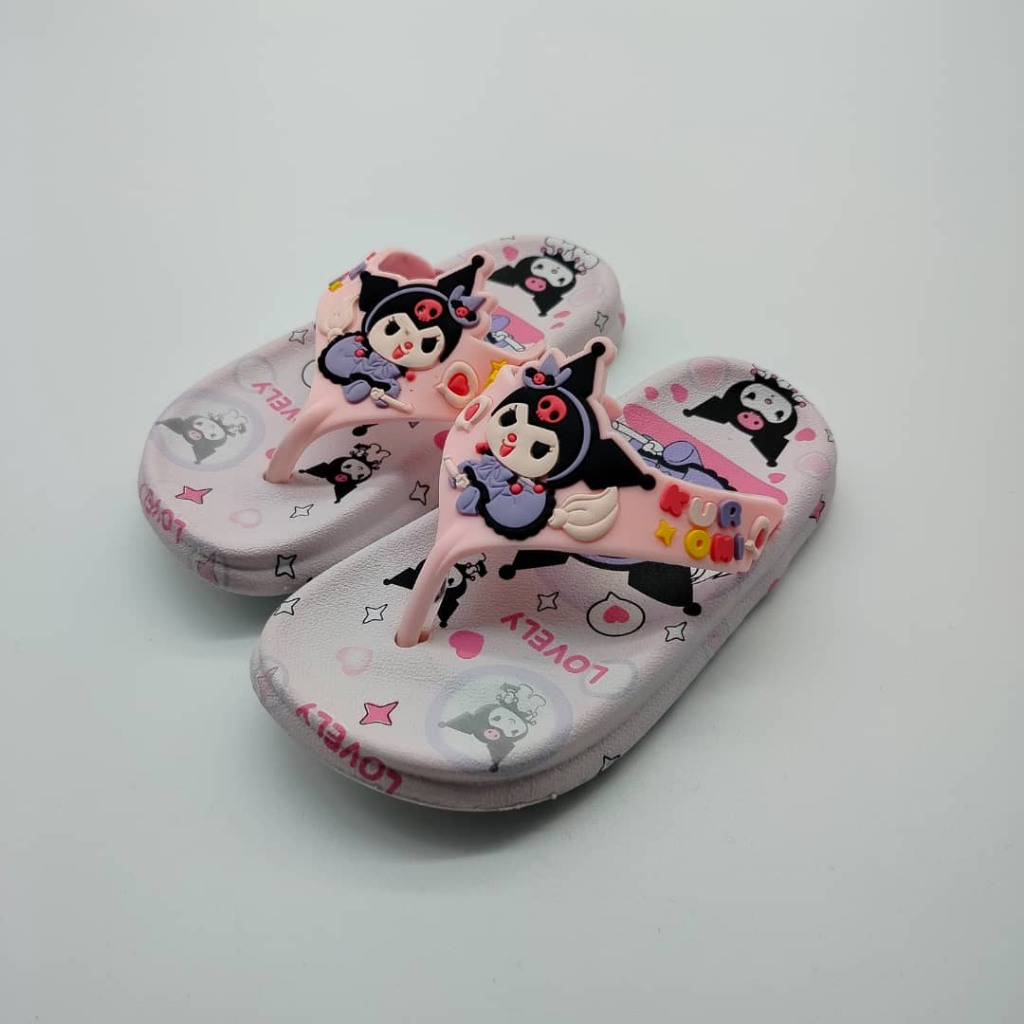 Cartoon Kuromi Kids Selipar Shoes Girl Budak Perempuan Kanak-Kanak ...