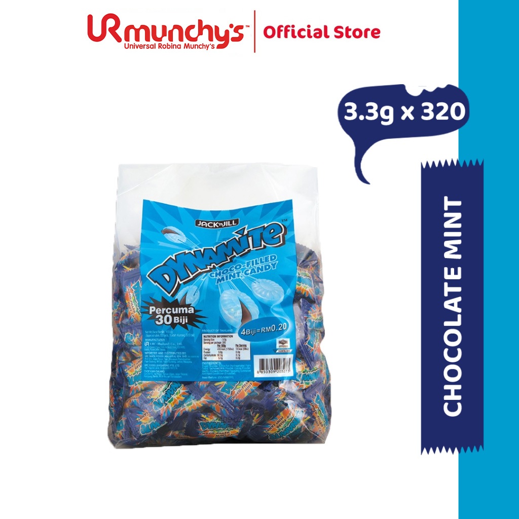 Jack ‘n Jill Dynamite Candies - Chocolate Mint (3.3g x 320s) | Shopee ...