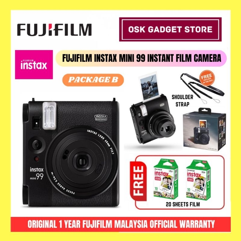 Fujifilm Instax Mini 99 Instant Film Classic Design Camera | Package ...