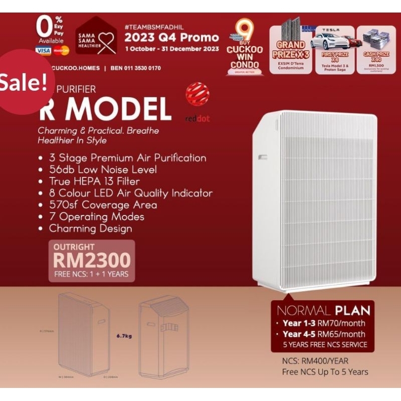 Cuckoo Air Purifier R Model ( 100% New unit ) Let go unit | Shopee Malaysia