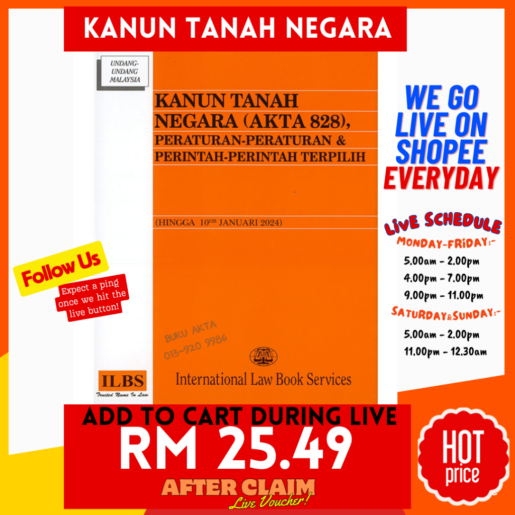 NEW 2024 - Kanun Tanah Negara (Akta 828), Peraturan-Peraturan ...