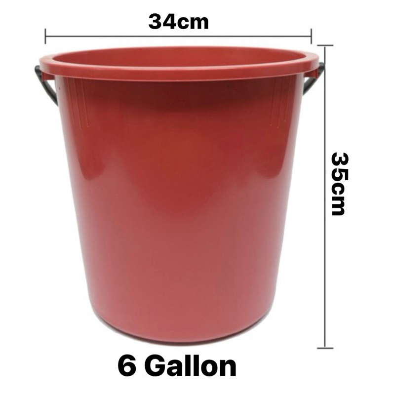 1-6 gallon Plastic Pail / Bucket / Baldi Air/ Bakul/ Tong Mop | Shopee ...