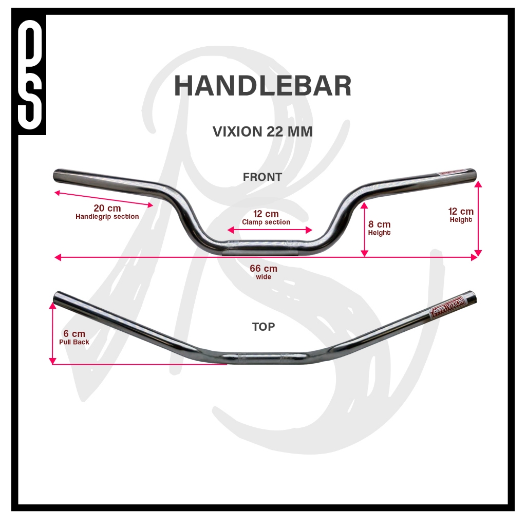 ( READY STOCK ) Handlebar Vixion FZ150 Motorcycle 22mm / 7/8" Yamaha ...