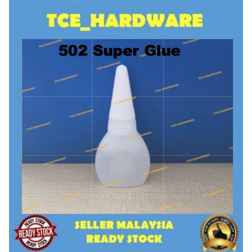 Super glue 502 Gam Glue Fast Dry 3 Second Gum Cair Waterly Type Glue ...