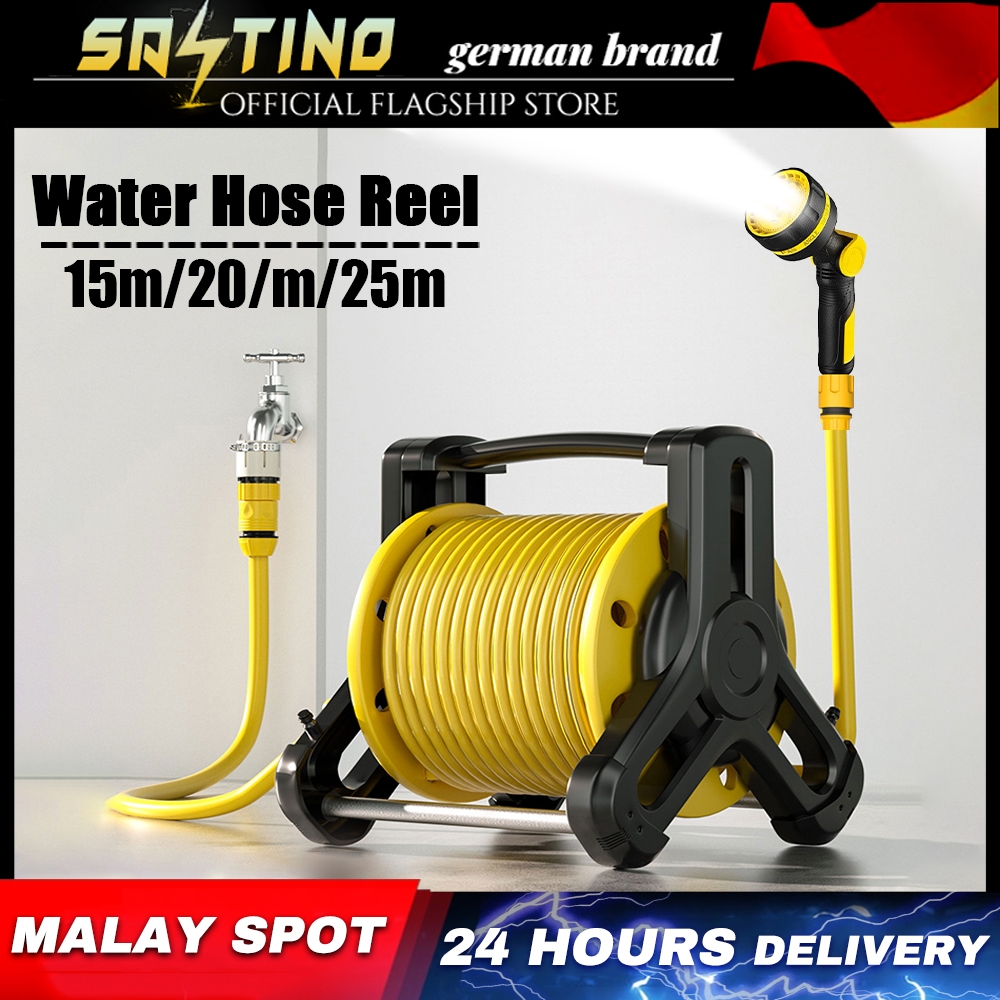 SANTINO Water Hose Reel Roller 1/2 inch Water Pipe Storage Rack Wall ...