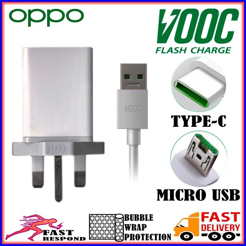 OPPO 4.0A VOOC Flash Charger & VOOC USB Cable VOOC Charger Set Device ...