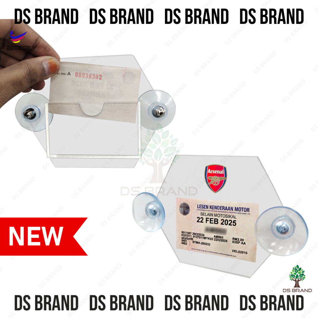 Pemegang Roadtax Akrilik (Acrylic) Mini Vshape Pocket Roadtax / New Car ...