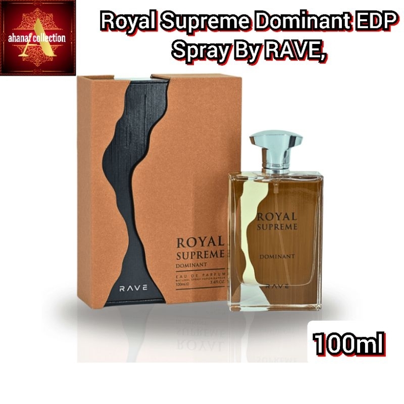 Royal Supreme Dominant EDP Spray 100ML (3.4 OZ) By RAVE, Long Lasting ...