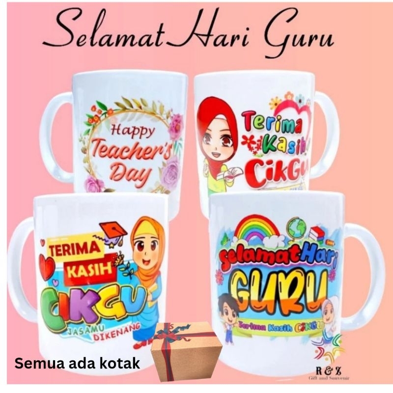 Hadiah Cawan Selamat Hari Guru / Happy Teacher Day Mug / Present Cawan Hari Guru / Teacher Day ...