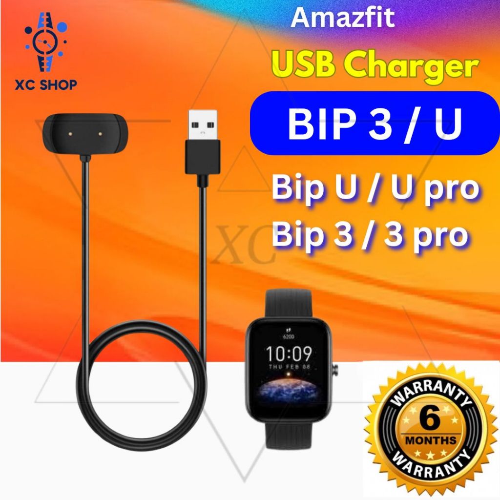 Amazfit Bip 3 pro Bip U pro usb cable magnetic charger smartwatch jam ...