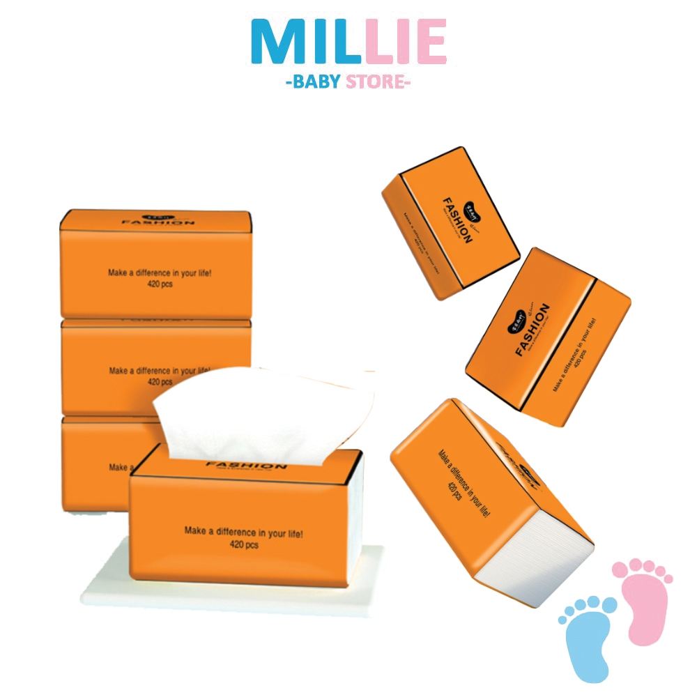 MILLIE Soft Tissue Baby Tissue Portable Tissue Paper Kids Facial Tissue ...