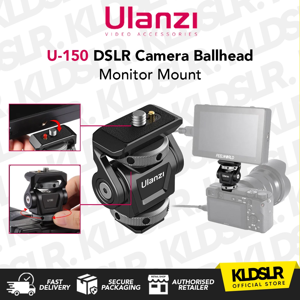 Ulanzi U150 / U-150 DSLR Camera Ball head Monitor Mount Ballhead Gimbal ...